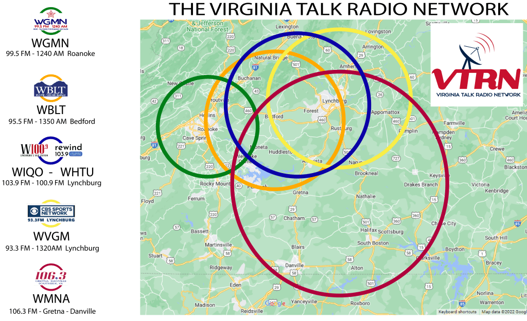 Coverage Maps – Virginia Talk Radio Network